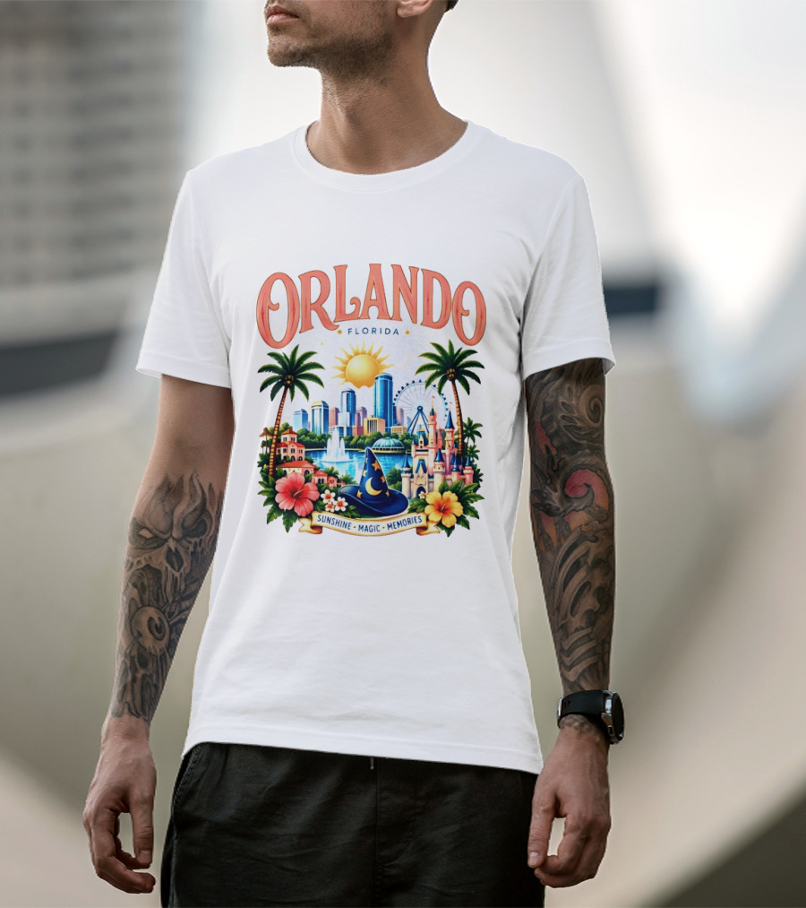 Orlando Florida Sunshine Magic Memories Skyline Adventure T-Shirt
