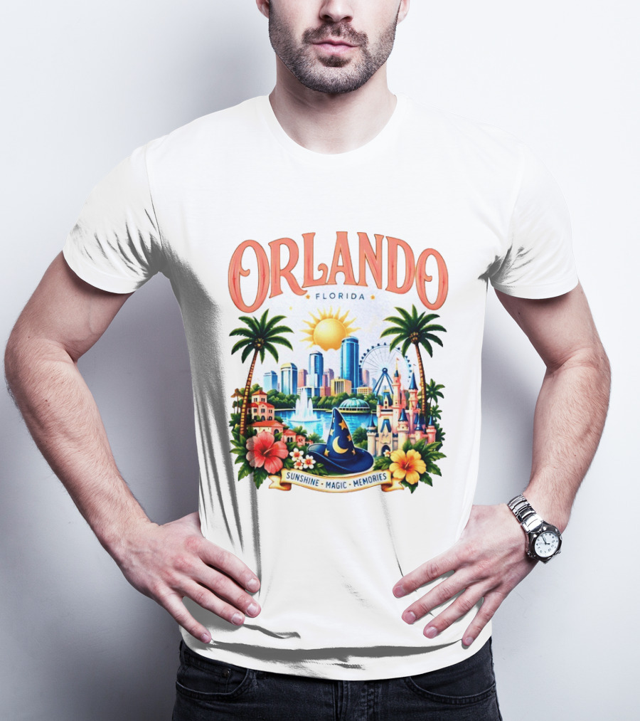 Orlando Florida Sunshine Magic Memories Skyline Adventure T-Shirt