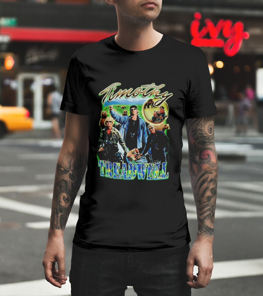 Timothy Treadwell Bear Wildlife Photography Collage T-Shirt
