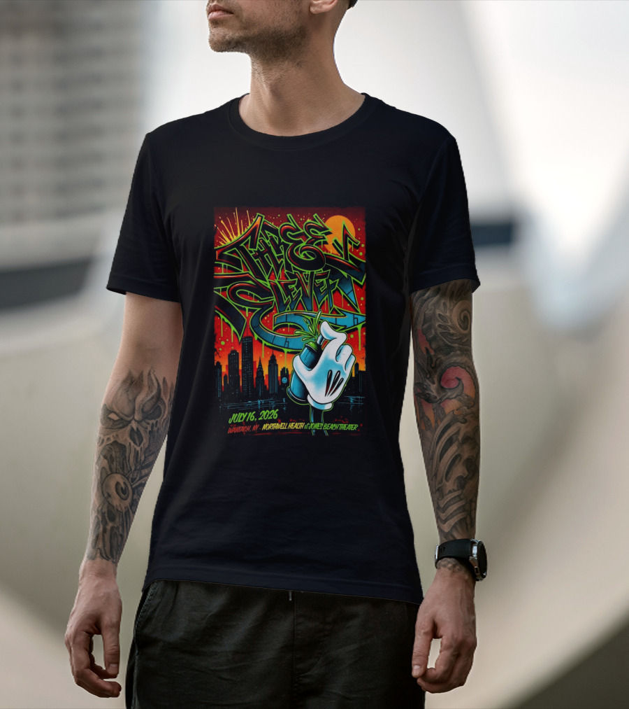 311 July 16 2026 Wantagh NY Northwell Health Jones Beach Theater Skyline Graffiti Hand Spray Can T-Shirt