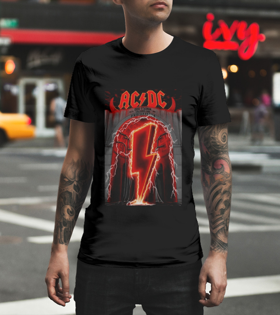 AC DC Ohio Stadium PWR UP Tour Columbus July 15 2026 T-Shirt