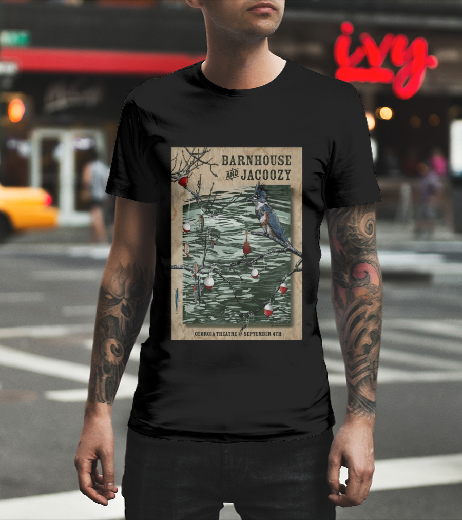 Barnhouse And Jacoozy Live At Georgia Theatre September 4th Kingfisher Fishing T-Shirt