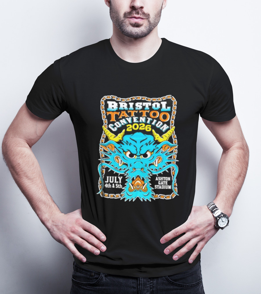 Bristol Tattoo Convention 2026 July 4th And 5th Ashton Gate Stadium Dragon T-Shirt