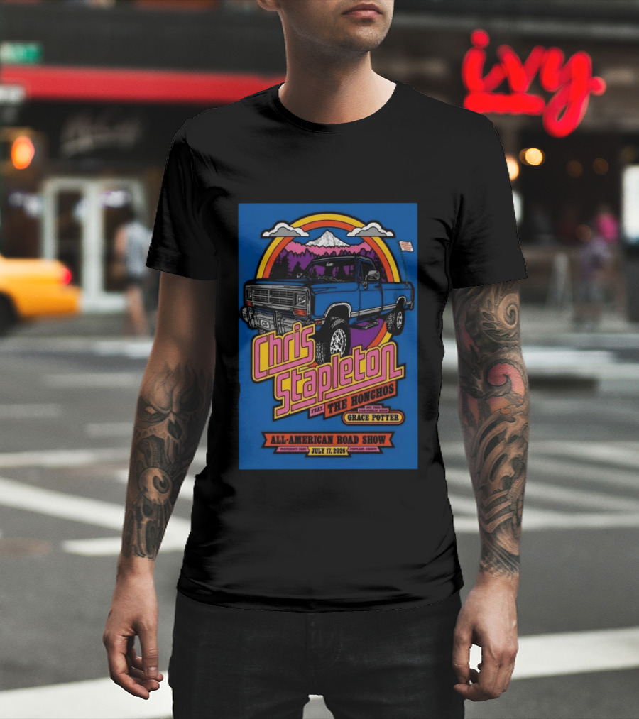 Chris Stapleton Providence Park Portland OR 2026 All American Road Show Featuring The Honchos Grace Potter T-Shirt
