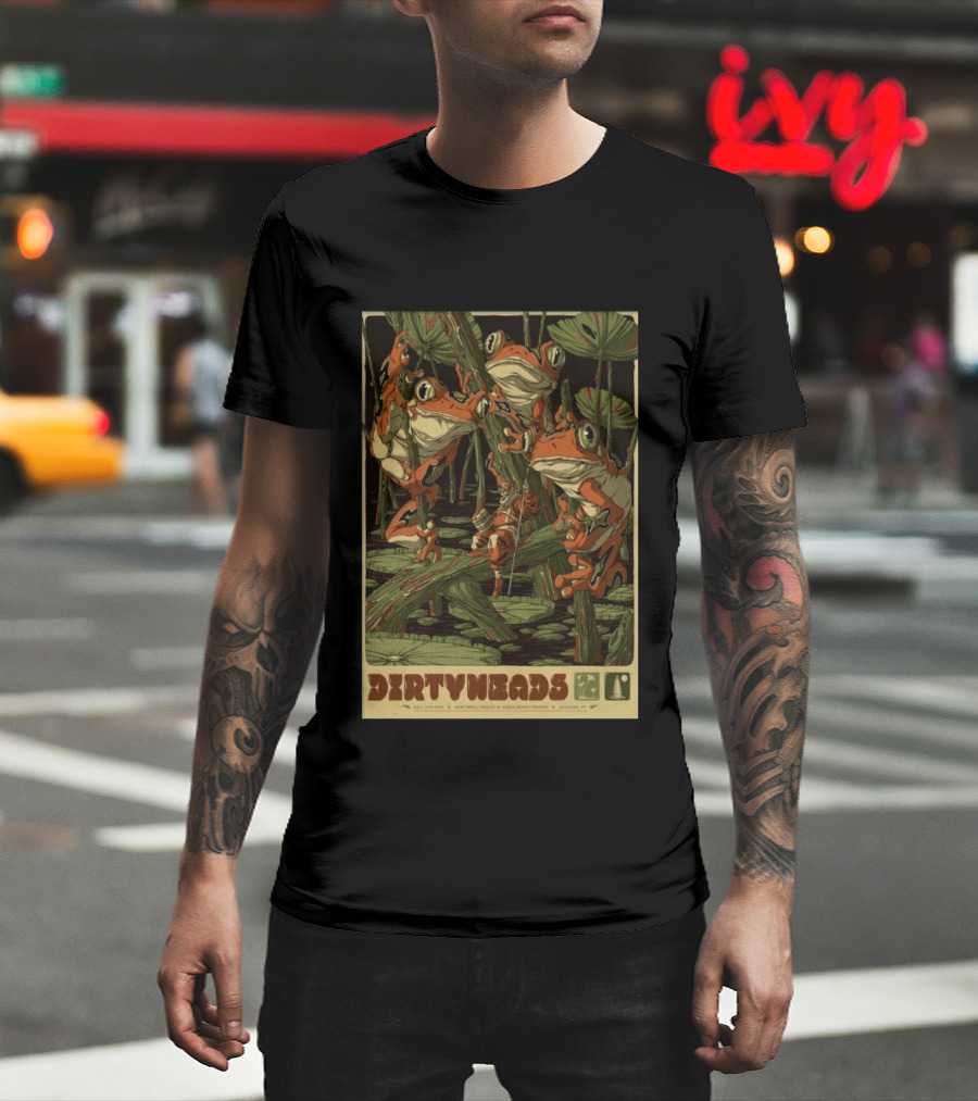 Dirty Heads July 18 2026 Adventure With Frogs Atlantic City NJ T-Shirt