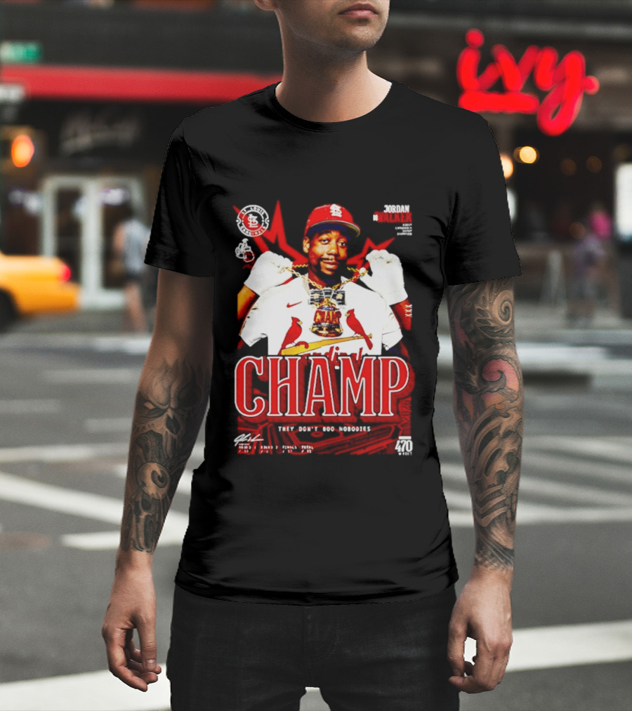 Jordan Walker St. Louis Cardinals Home Run Derby Champ They Don't Boo Nobodies T-Shirt