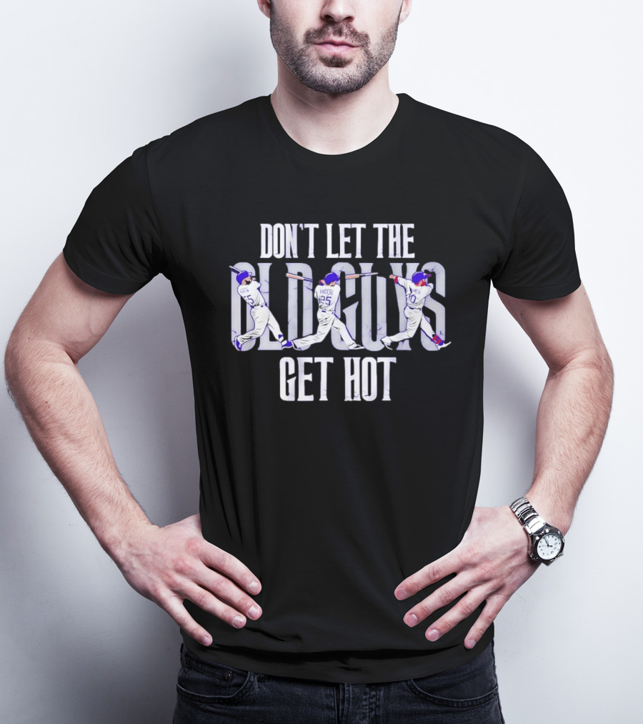 Los Angeles Dodgers David Freese Justin Turner Russell Martin Don't Let The Old Guys Get Hot T-Shirt