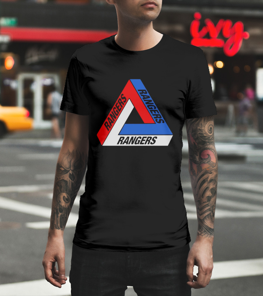 Rangers Penrose Triangle Optical Illusion Sports T-Shirt