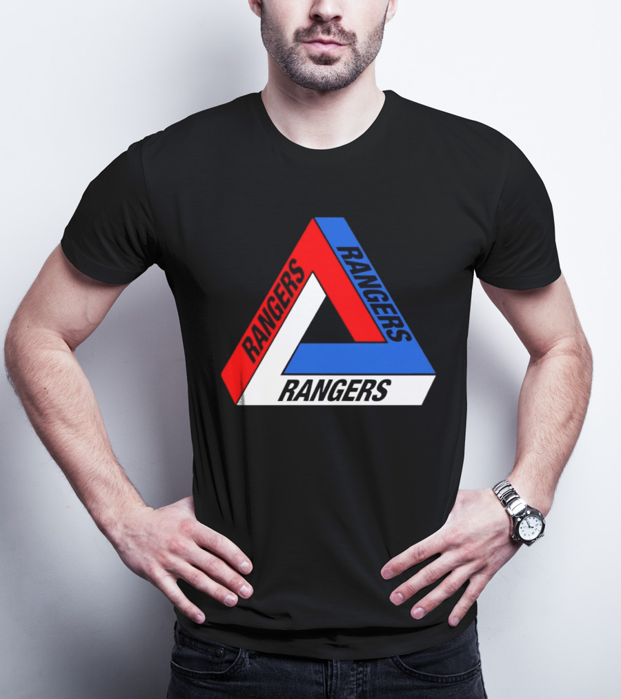 Rangers Penrose Triangle Optical Illusion Sports T-Shirt
