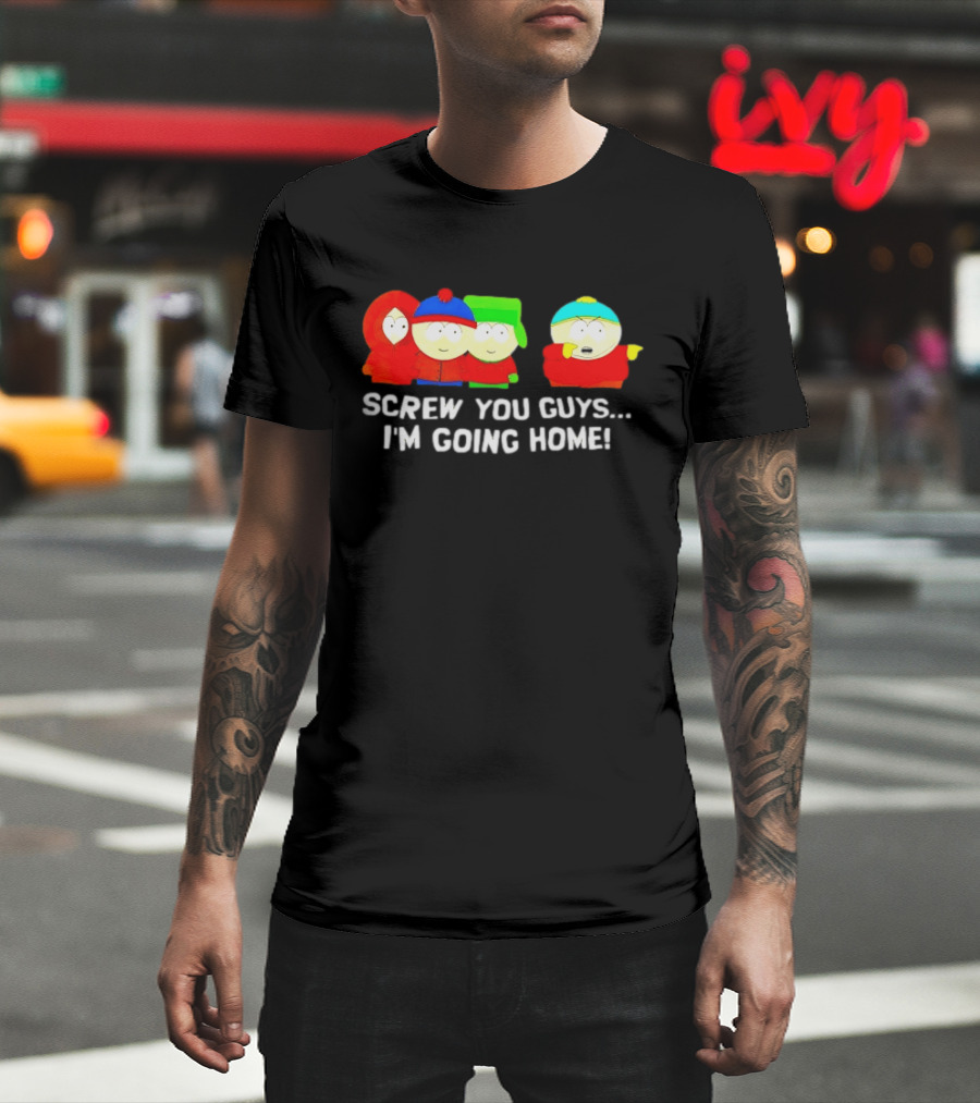 South Park Characters Cartman Screw You Guys I'm Going Home T-Shirt