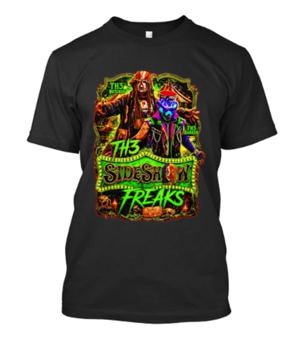 TH3 Sideshow Freaks Butcher Barker Admit The Freaks Carnival Horror T-Shirt