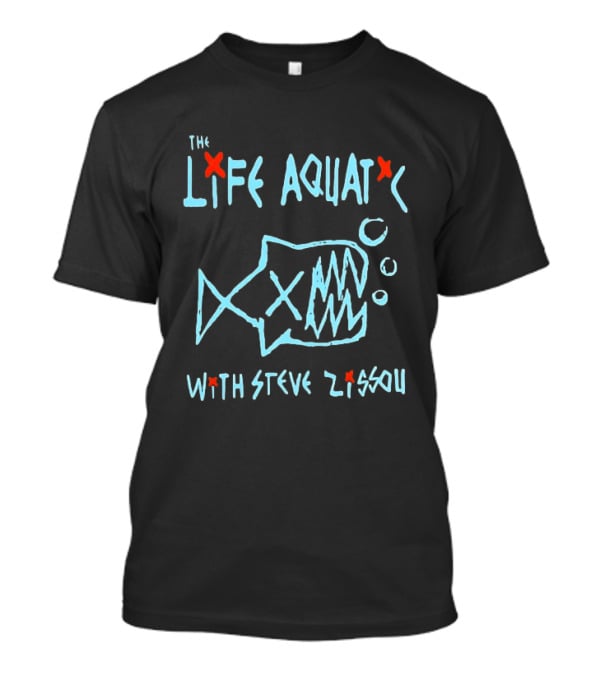 The Life Aquatic Wes Anderson Film Steve Zissou Art Shark Drawing T-Shirt