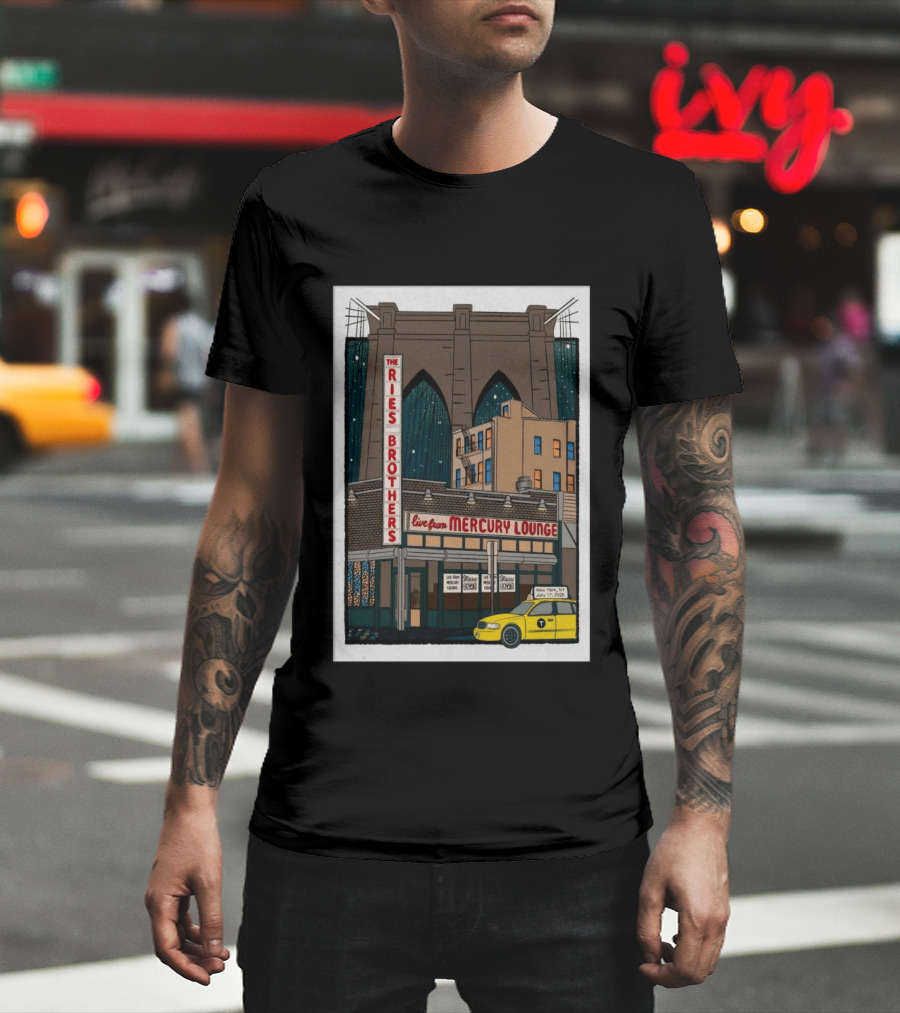 The Ries Brothers Live Mercury Lounge NYC Jul 17 2026 Brooklyn Bridge T-Shirt