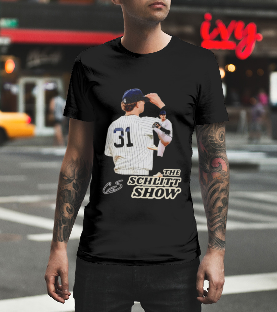 The Schlitt Show No 31 Baseball Player Jersey Pinstripes T-Shirt