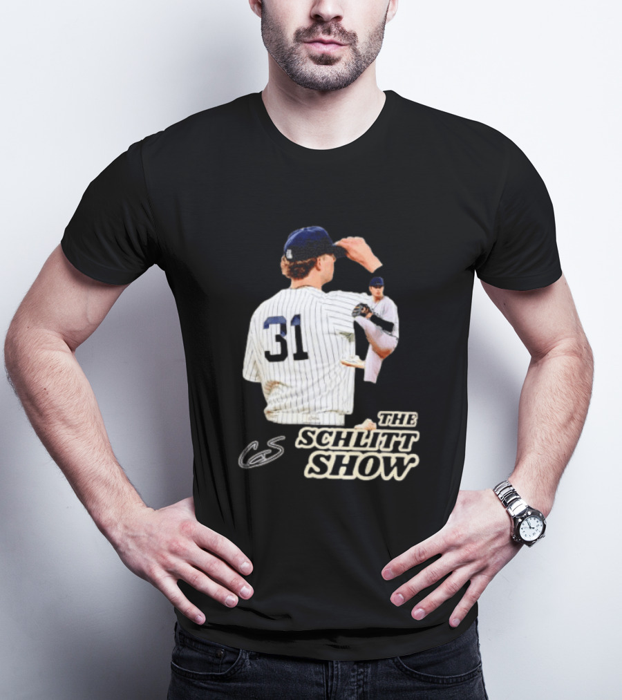 The Schlitt Show No 31 Baseball Player Jersey Pinstripes T-Shirt