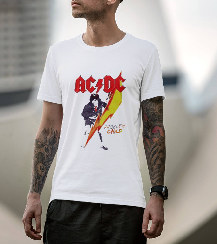 ACDC Pwr Up Problem Child Tour 2026 Lightning Bolt T-Shirt