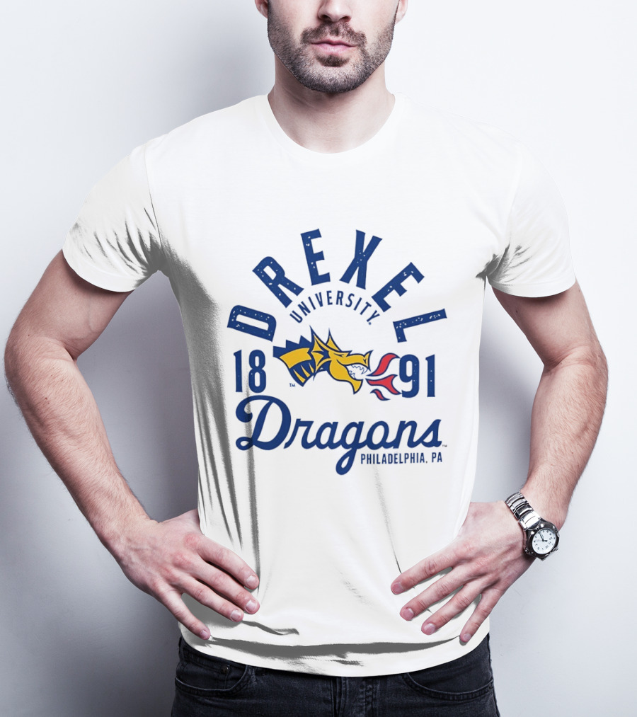 Drexel University Dragons 1891 Philadelphia PA Yellow And Red Dragon T-Shirt