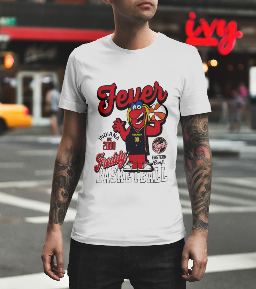 Freddy Indiana Fever Basketball Est 2000 Eastern Conf T-Shirt