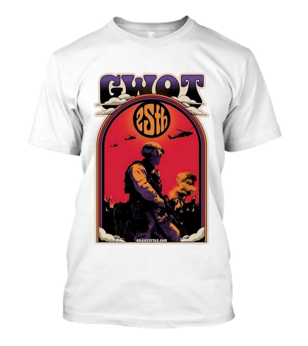 GWOT 25th Anniversary Soldier Helicopters Gruntstyle.com T-Shirt