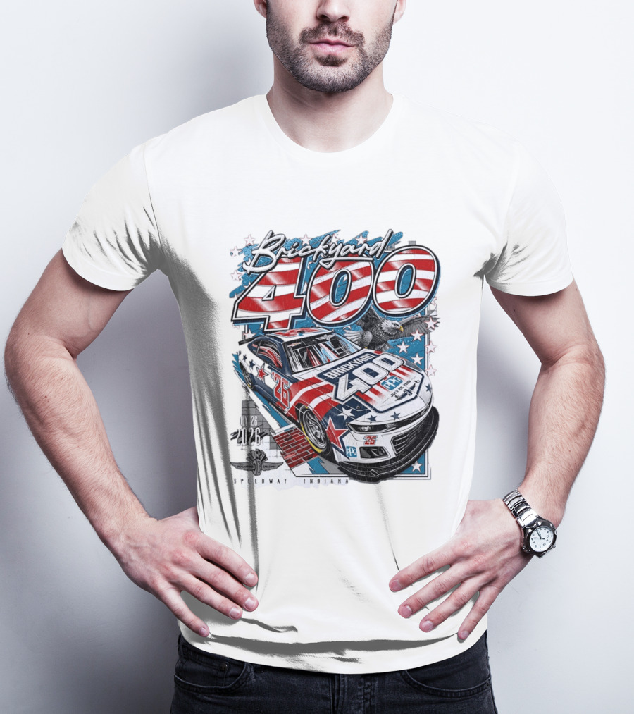 Brickyard 400 Indianapolis Motor Speedway July 26 2026 Race Car PPG Stars And Stripes T-Shirt