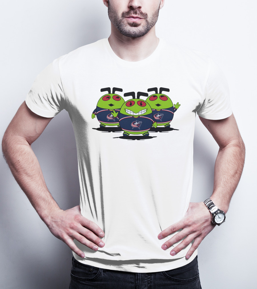 Columbus Blue Jackets Alien Trio NHL Hockey T-Shirt