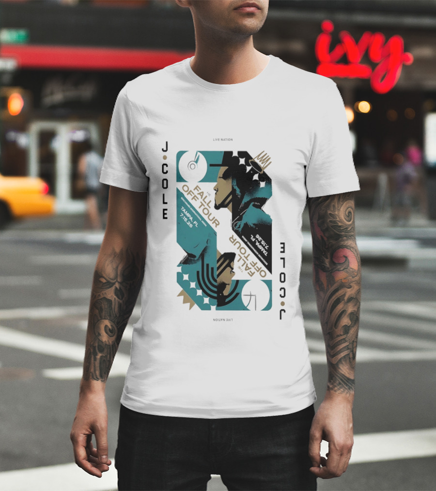 J Cole Live Nation The Fall Off Tour Tampa 2026 T-Shirt