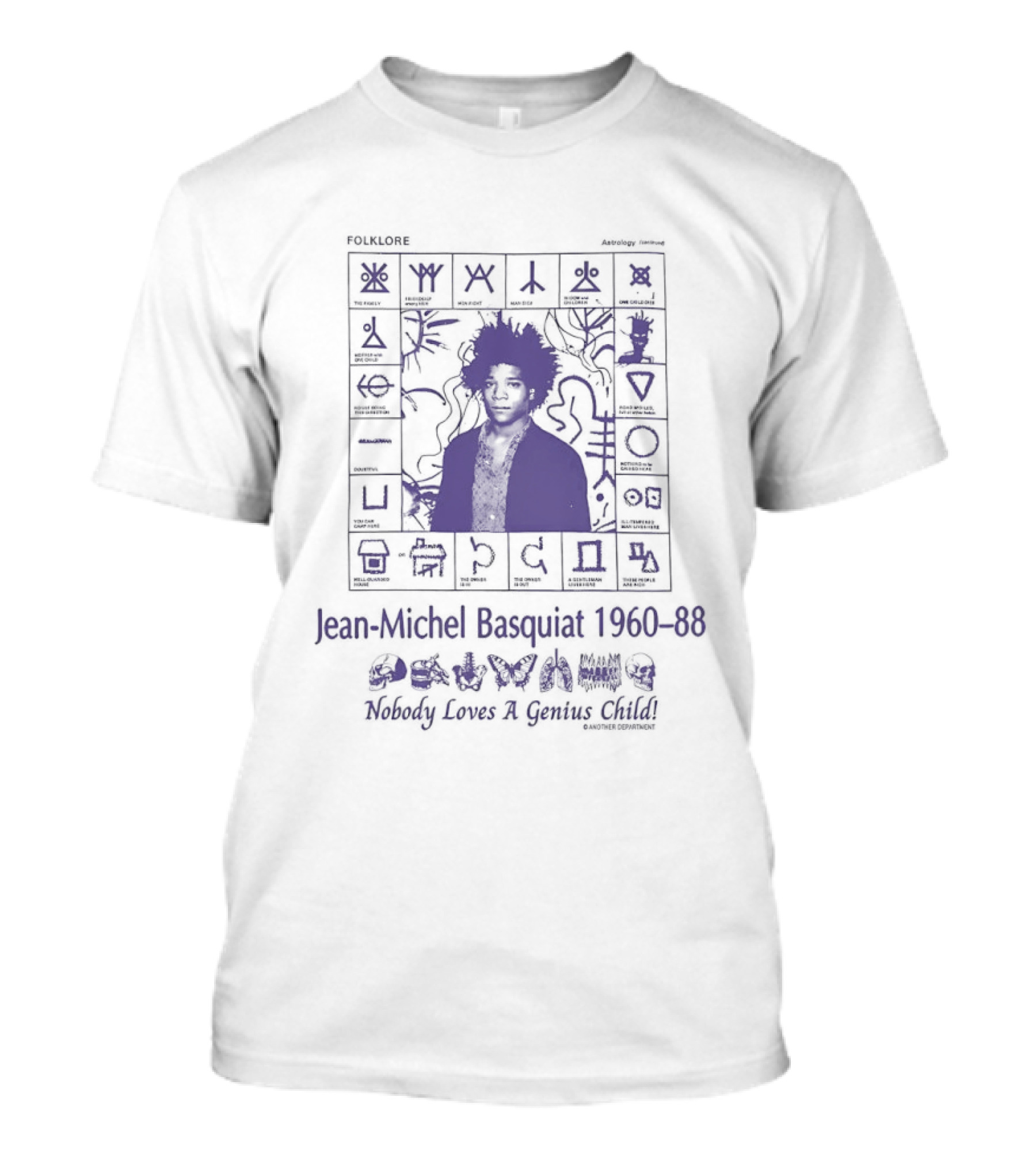 Jean Michel Basquiat 1960 88 Nobody Loves A Genius Child Folklore T-Shirt