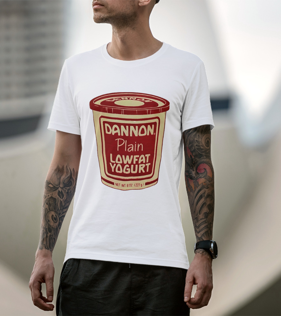 Dannon Plain Lowfat Yogurt 8oz 227g 1980s T-Shirt