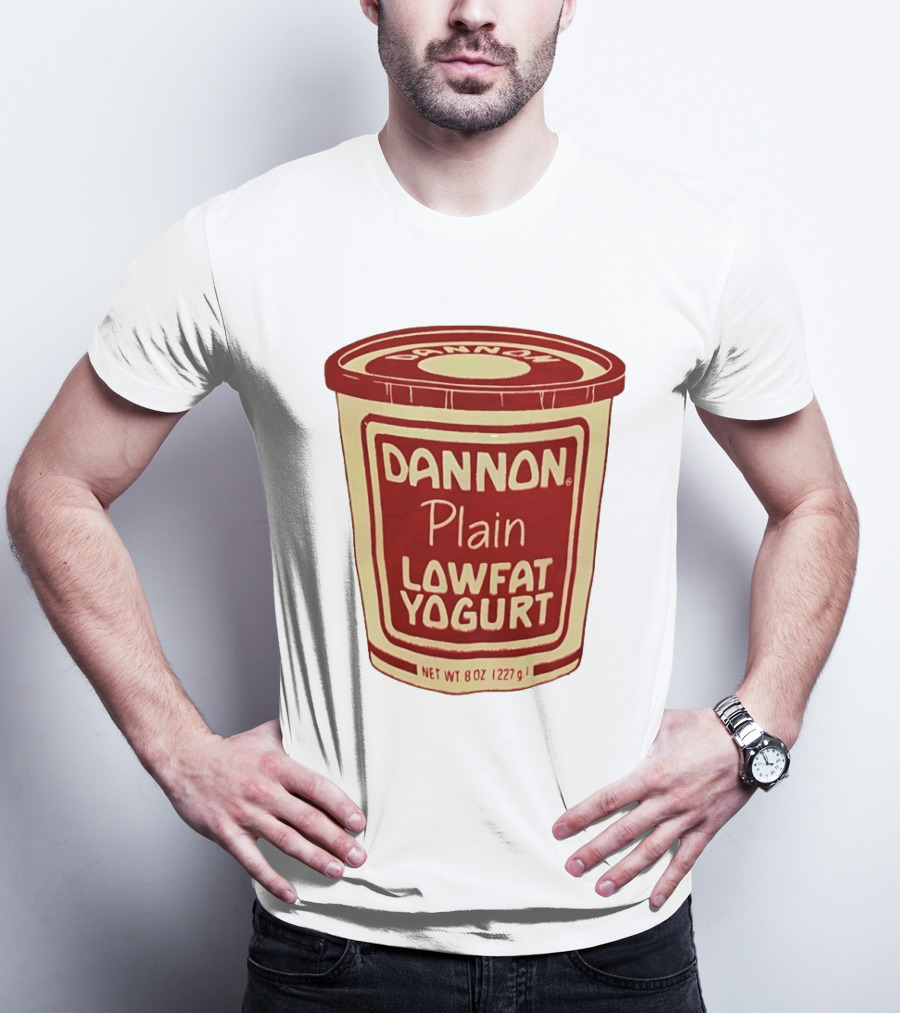 Dannon Plain Lowfat Yogurt 8oz 227g 1980s T-Shirt