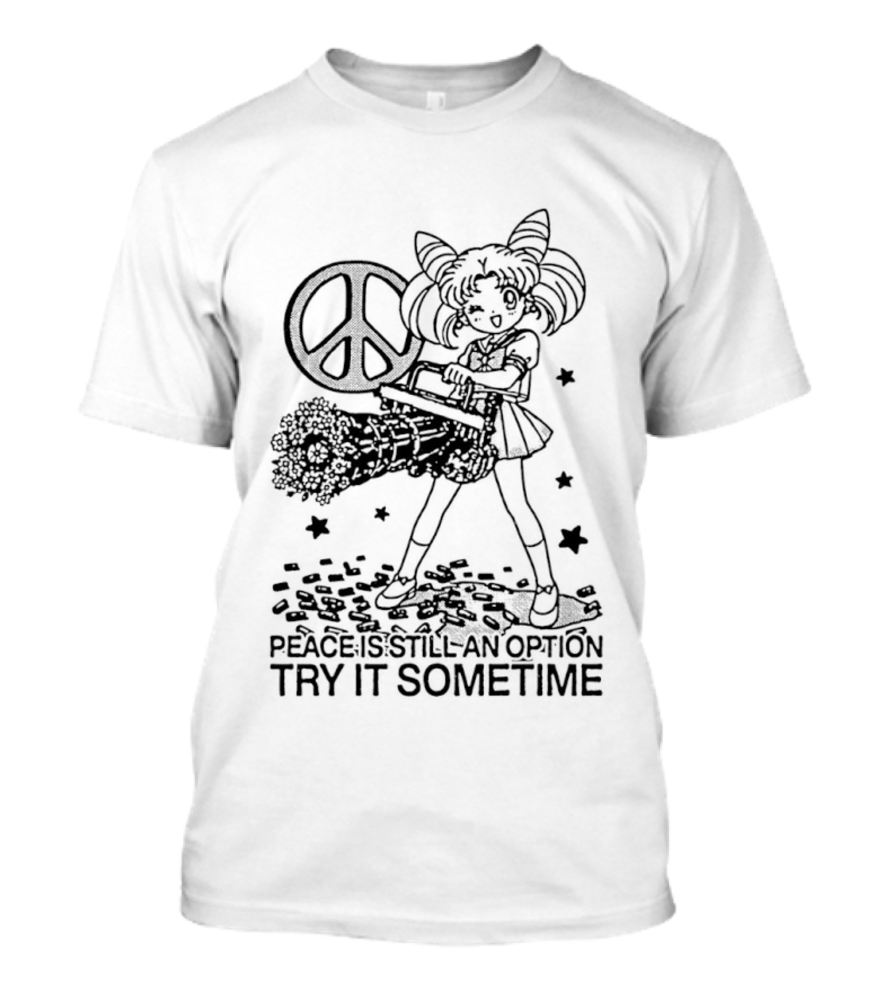 Sailor Moon Peace Sign Option Try It Sometime Anime Manga T-Shirt