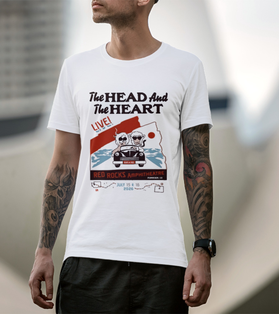 The Head And The Heart Live Red Rocks Amphitheatre July 15 16 2026 T-Shirt