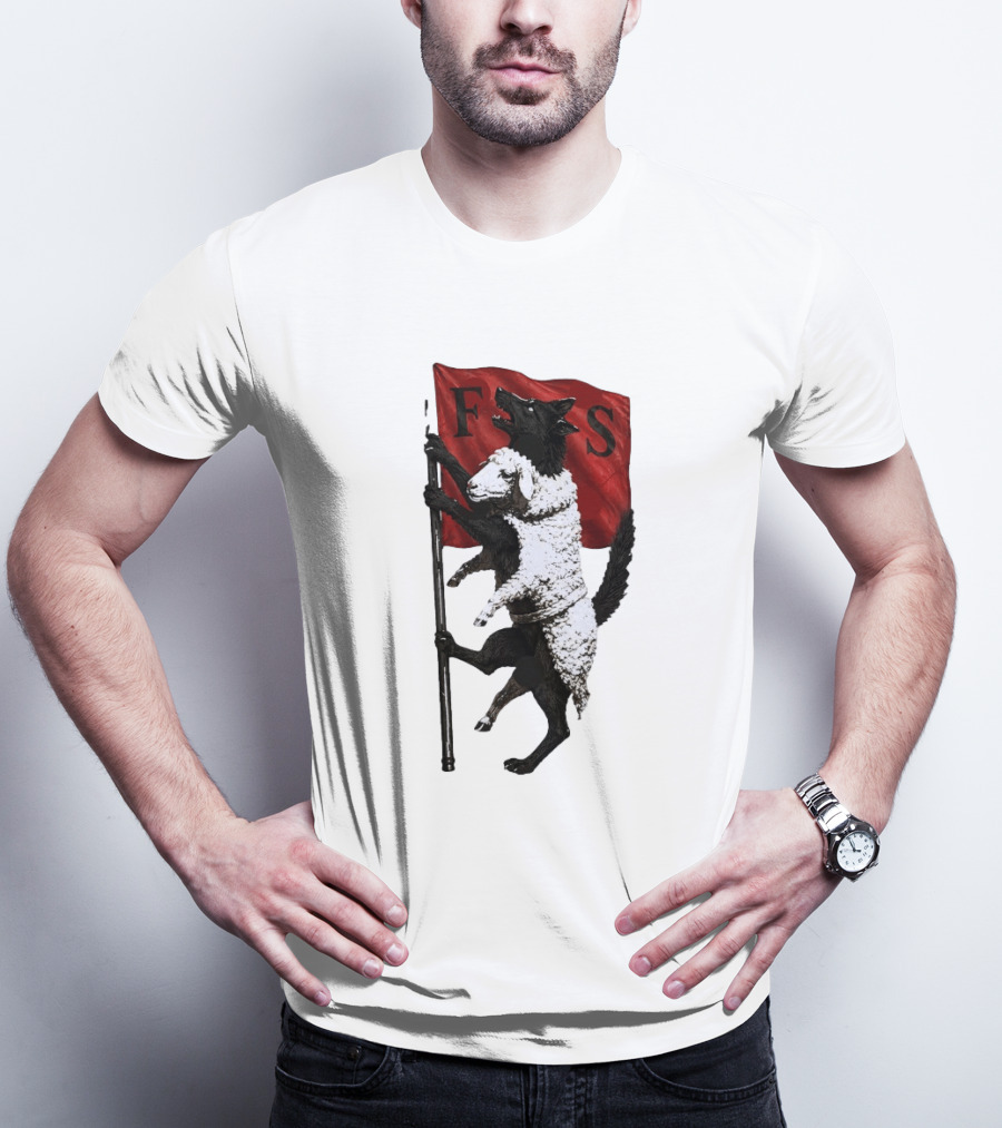 Wolf In Sheep's Clothing F S Flag Metaphor Hidden Predators Symbolism T-Shirt