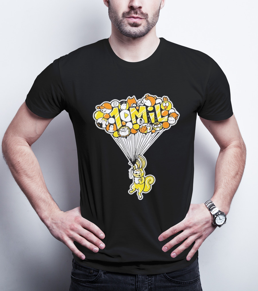10 Mil Squirrel Cartoon Balloon Animals T-Shirt