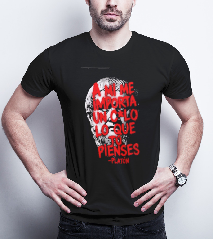 A Mi Me Importa Un Culo Lo Que Tu Pienses Platón Skull T-Shirt