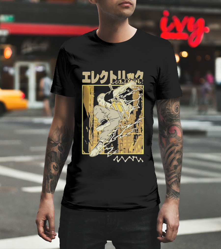 Electric Parkour Anime Manga Streetwear T-Shirt