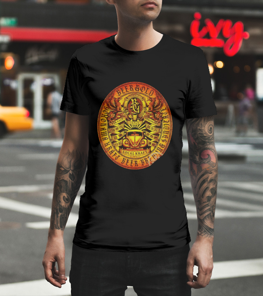 Beer Gold Kalifornialook Far East Yokohama Japan Local Kraft Beer Brewing T-Shirt