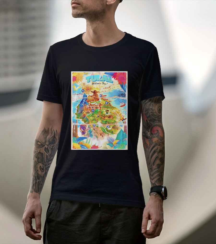 Tural Welcomes You Map Final Fantasy XIV Dawntrail T-Shirt