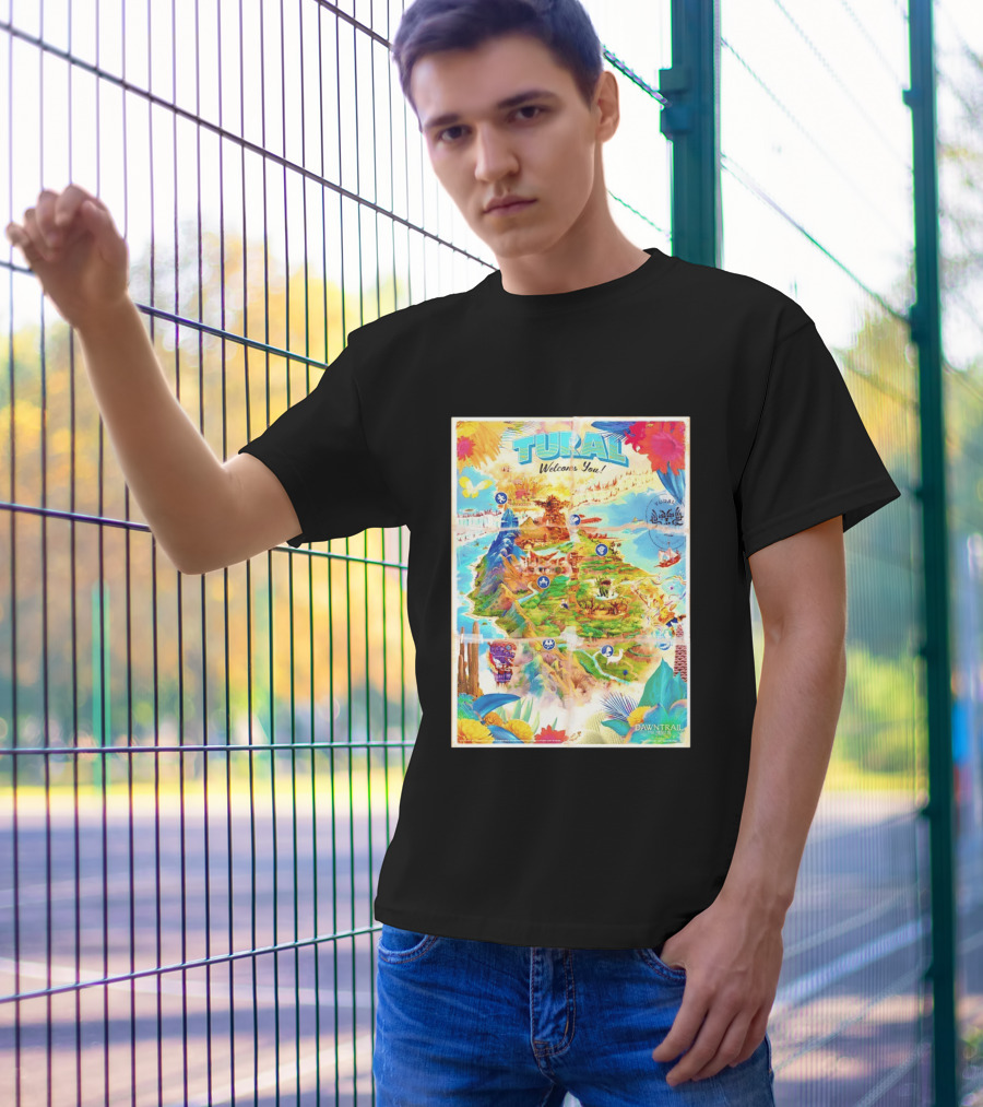 Tural Welcomes You Map Final Fantasy XIV Dawntrail T-Shirt