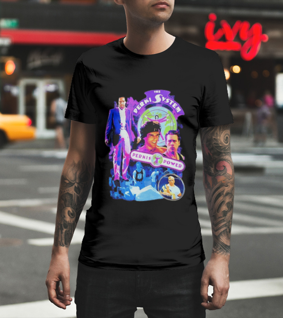 Ben Stiller The Perkis System Perkis Power Heavyweights Movie 90s Throwback T-Shirt