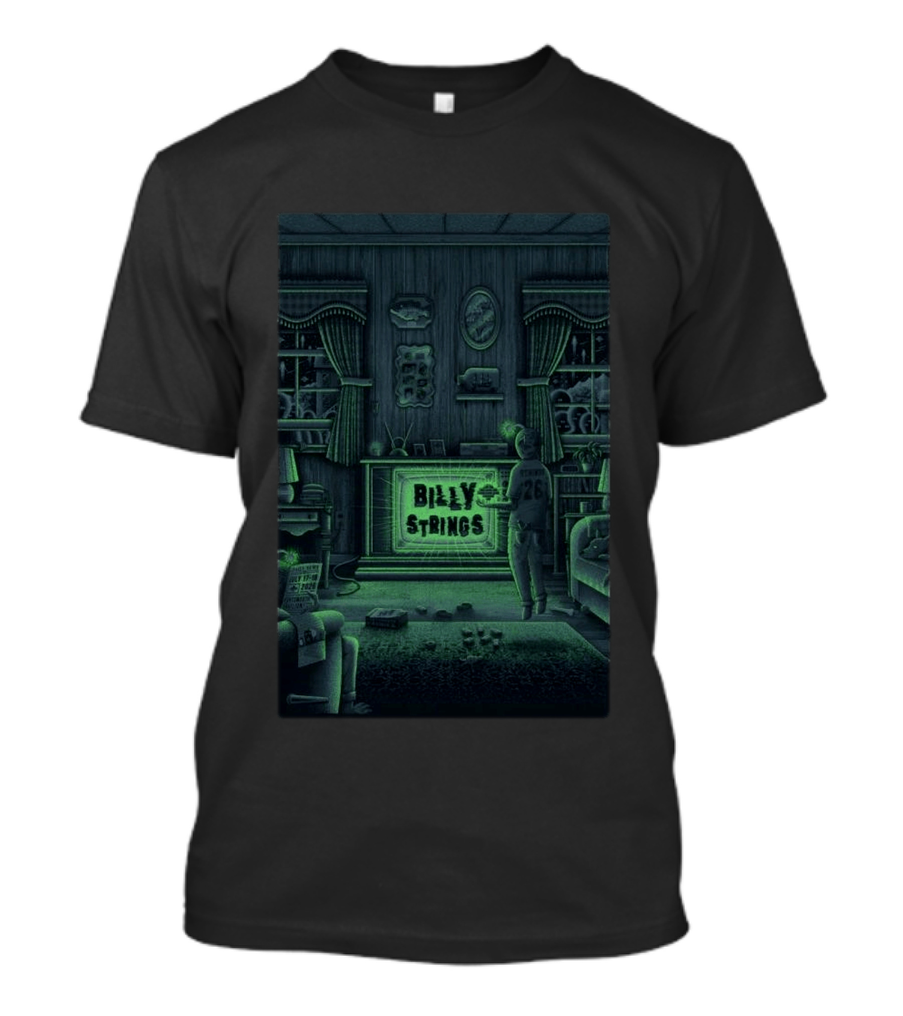 Billy Strings Portsmouth VA July 17 18 2026 Tour Retro Living Room Scene T-Shirt