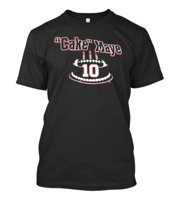 New England Patriots Cake Maye 10 Birthday Football T-Shirt