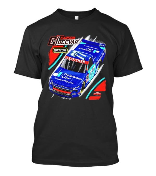 Carson Hocevar Spire Motorsports #77 Delaware Life Craftsman Racing T-Shirt