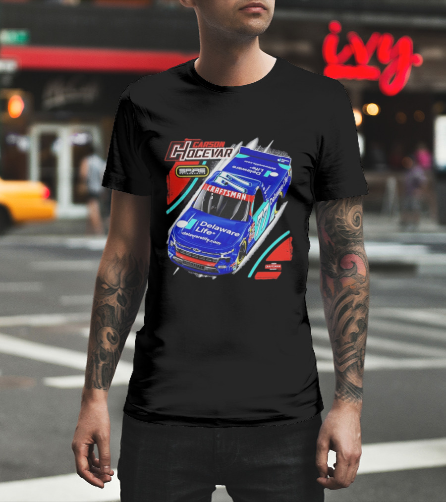 Carson Hocevar Spire Motorsports #77 Delaware Life Craftsman Racing T-Shirt