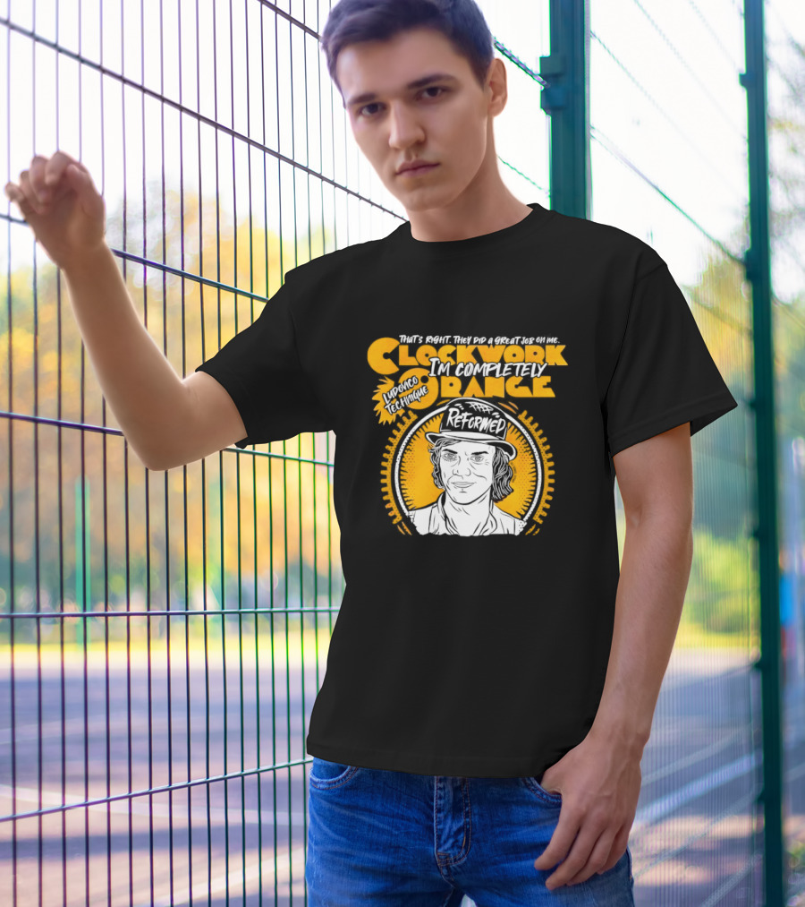 Work Orange Ludovico Technique Alex DeLarge Reformed Iconic Film T-Shirt