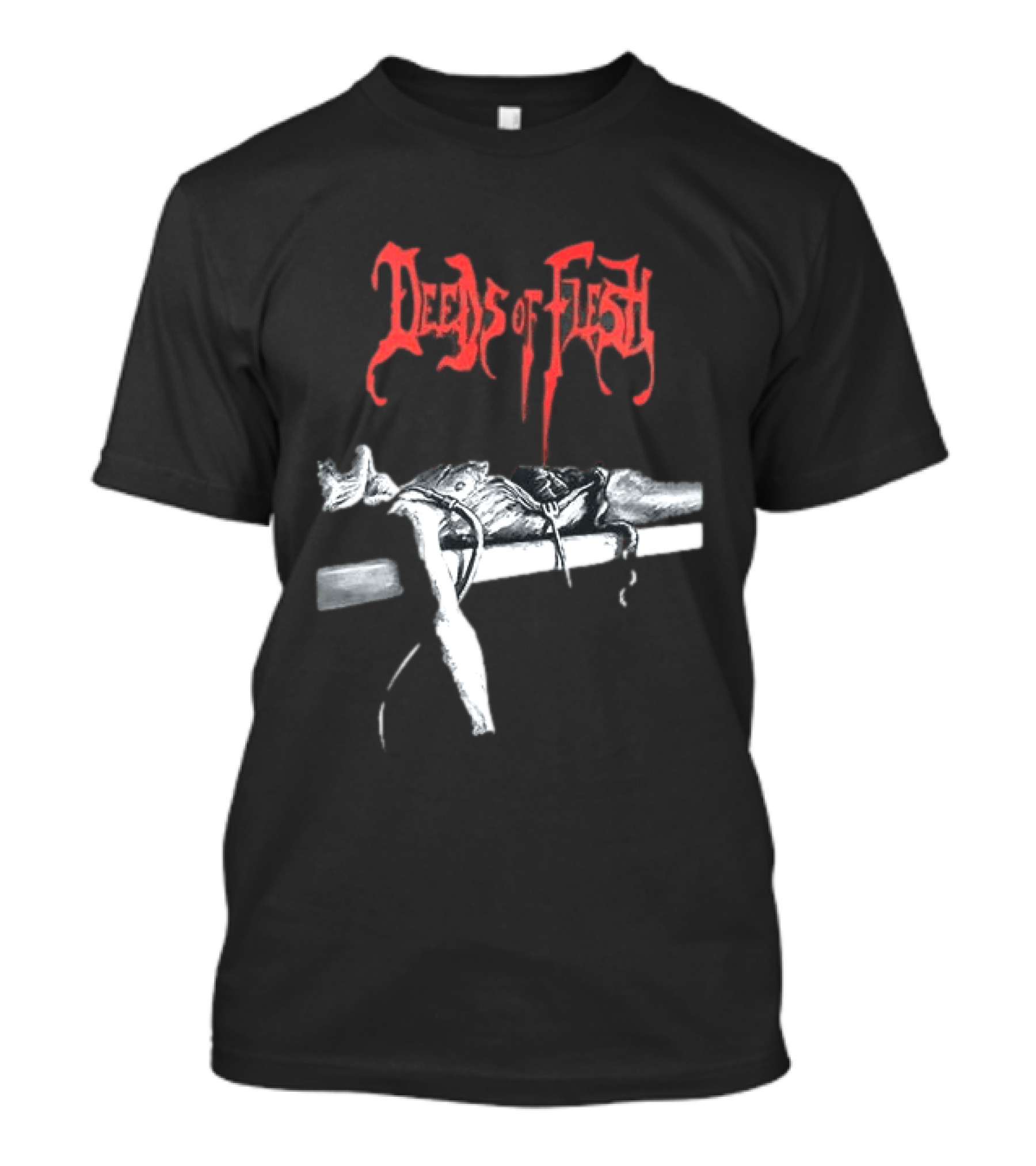 Deeds Of Flesh Trading Pieces The Mortician Stands Over The Body Mind Altered Two Sided T-Shirt