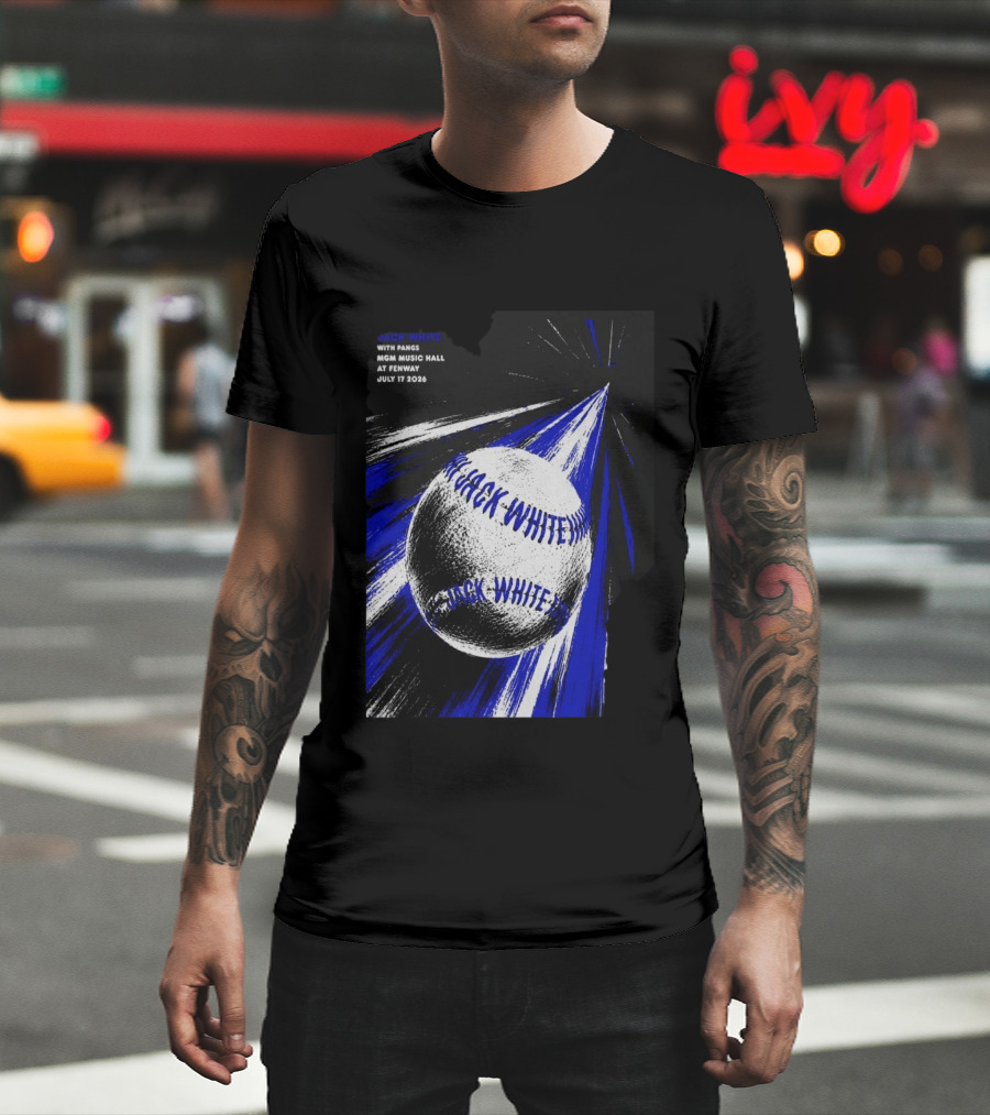 Jack White July 17 2026 With Pangs MGM Music Hall At Fenway T-Shirt