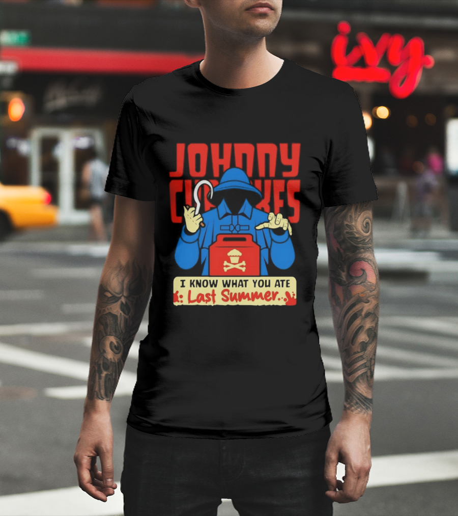 Johnny Cupcakes I Know What You Ate Last Summer Fisherman Cupcake Crossbones T-Shirt