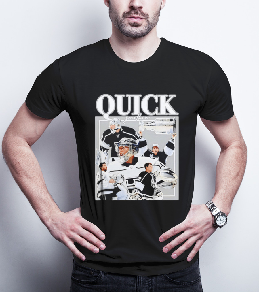Quick Jonathan Los Angeles Kings Stanley Cup Victory Montage T-Shirt