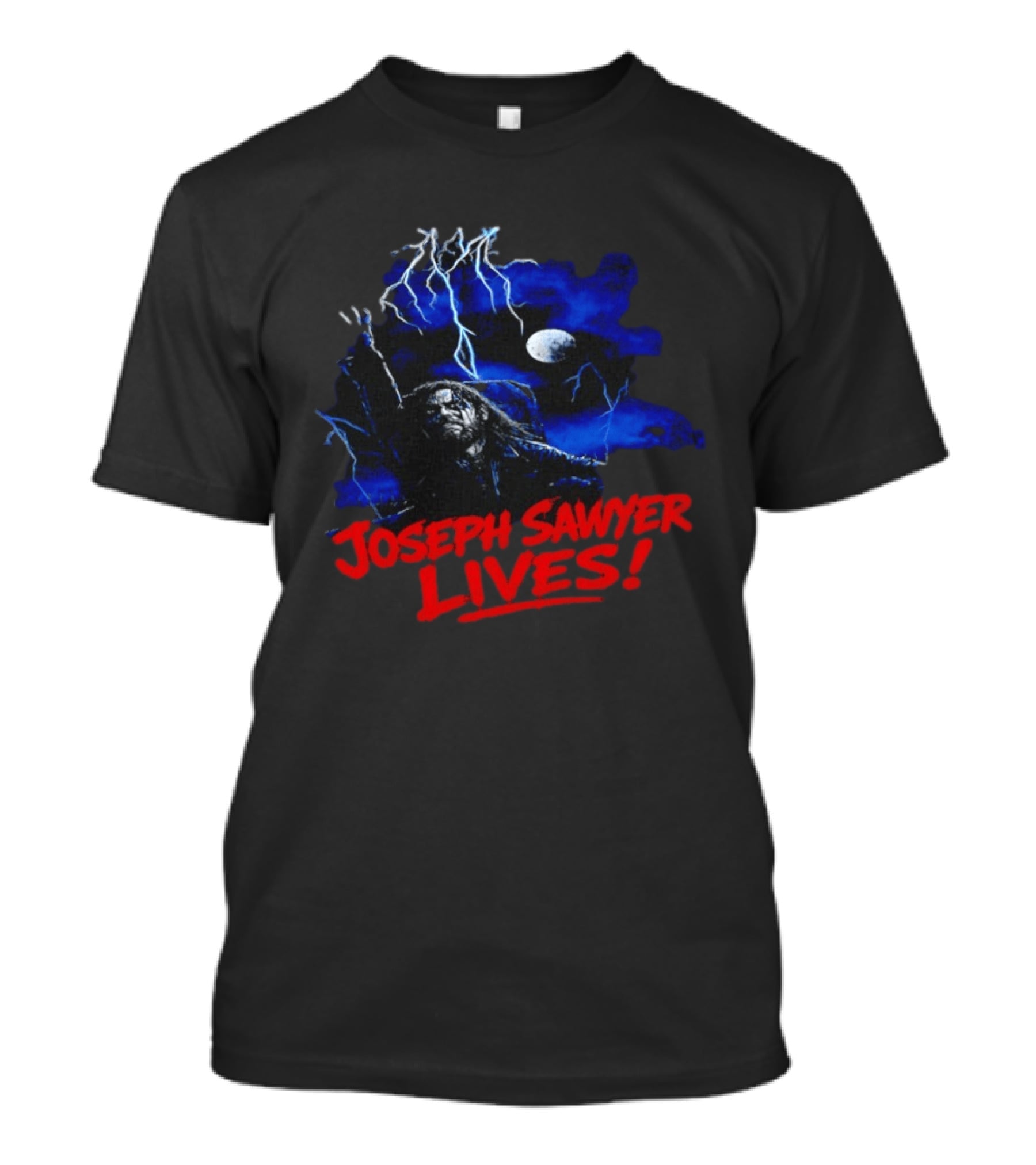 Joseph Sawyer Lives Zombie Resurrection With Lightning And Moon T-Shirt