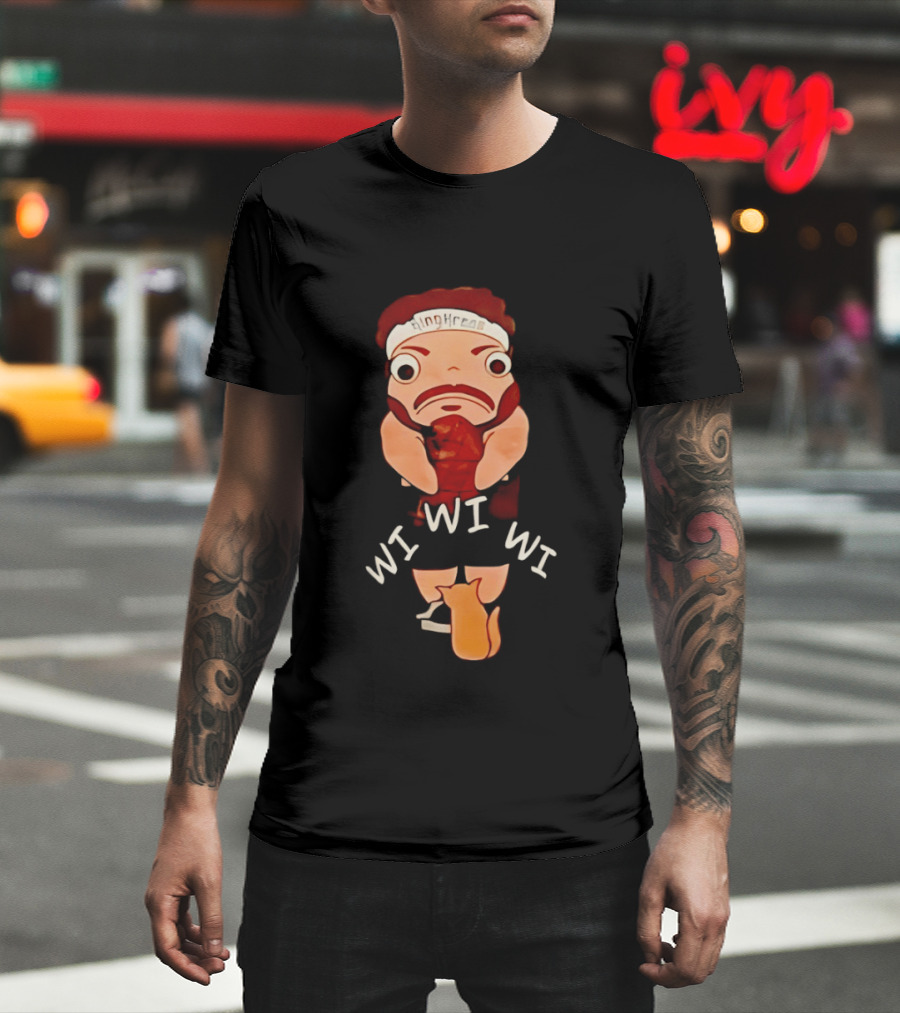 KingKreas Wi Wi Wi Cartoon Character Headband T-Shirt